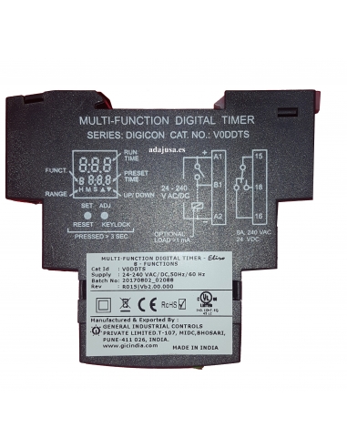 Timer digitale multifunzione per guida DIN GIC V0DDTS | ADAJUSA | prezzo