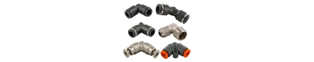 Intermediate "L" elbow fittings joints pneumatic quick connection ...